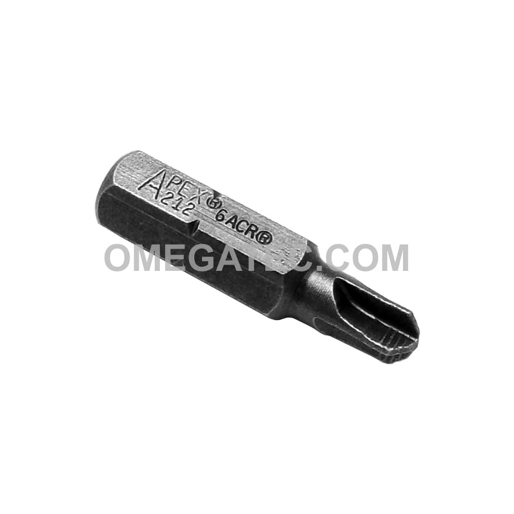 Apex #6 Torq-Set ACR Insert Bits, 1/4'' Hex Drive (212-6-ACR) | Driver Bits by Omega Technologies